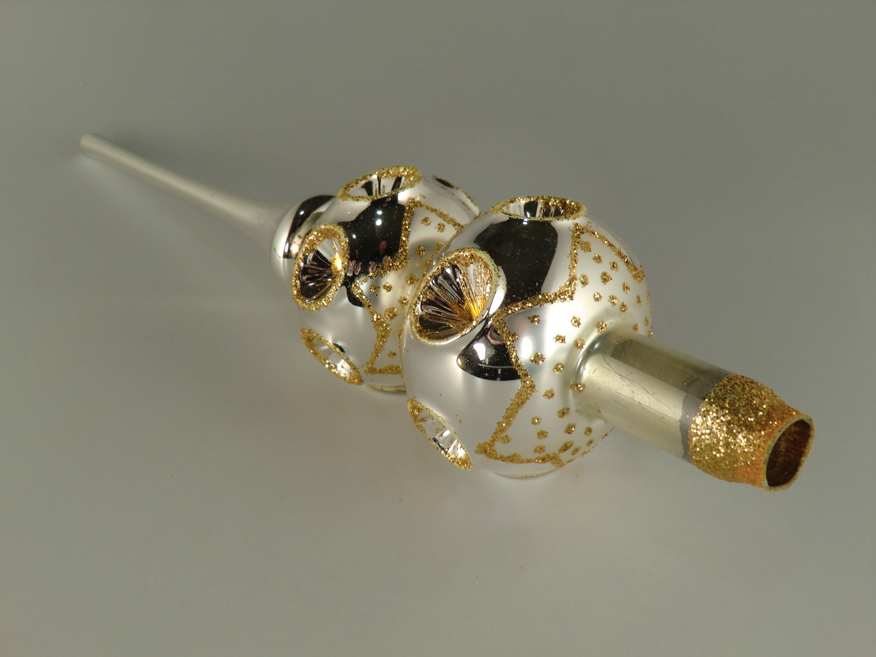 Vintage Bohemian Czech Glass Top Topper Christmas Tree With - Etsy