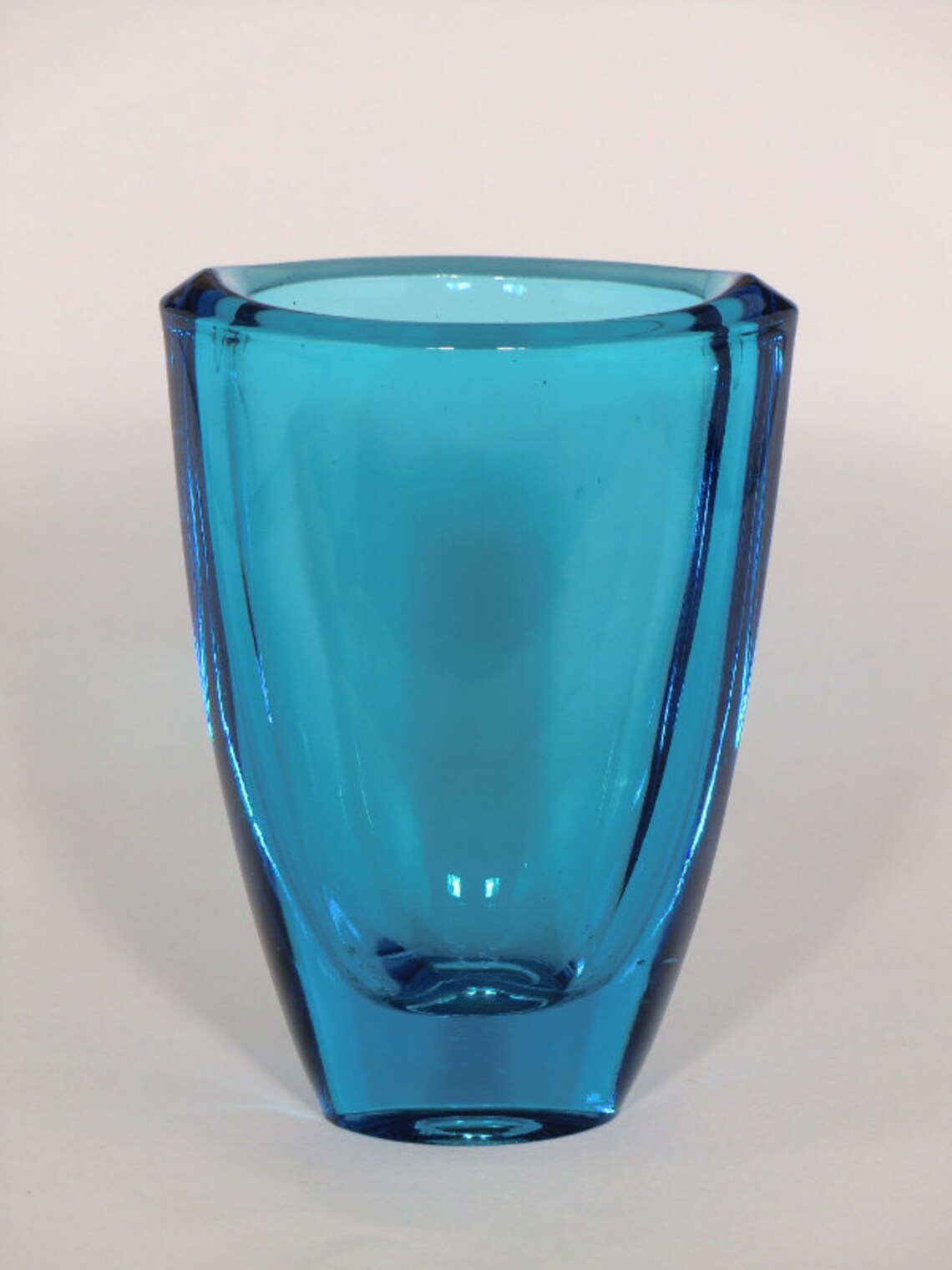 Czech Bohemian Sklo Union Art Glass Blue Vase by Vaclav Hanus | Etsy