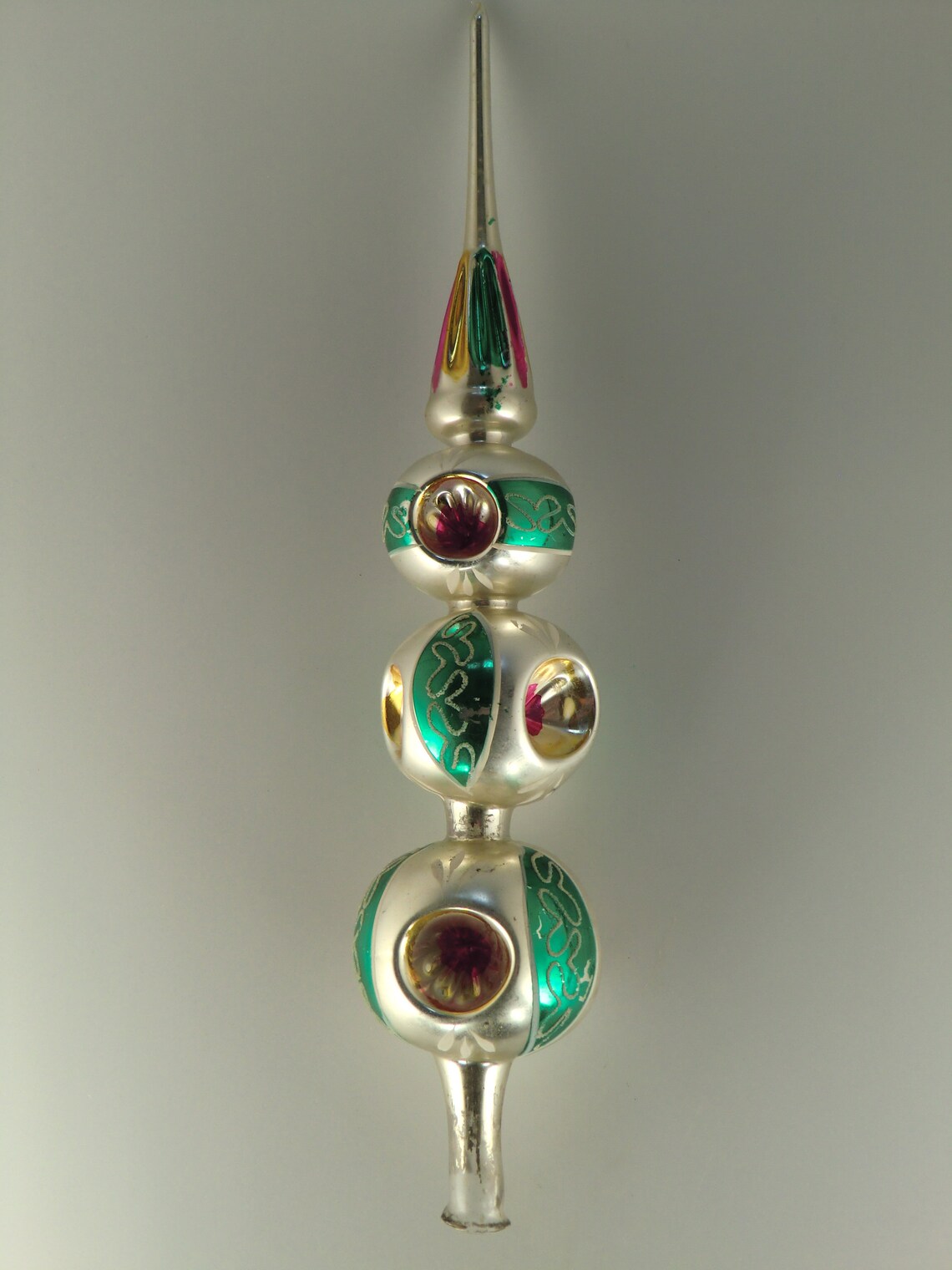 Vintage Bohemian Czech Glass Top Topper Christmas Tree With - Etsy