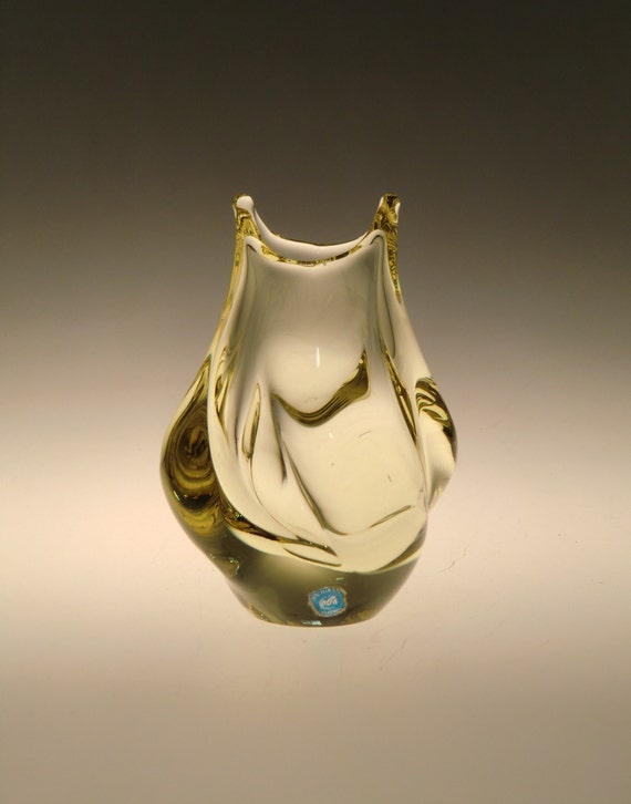 Czech Bohemian Zelezny Brod ZBS Art Glass Vase by Miloslav - Etsy