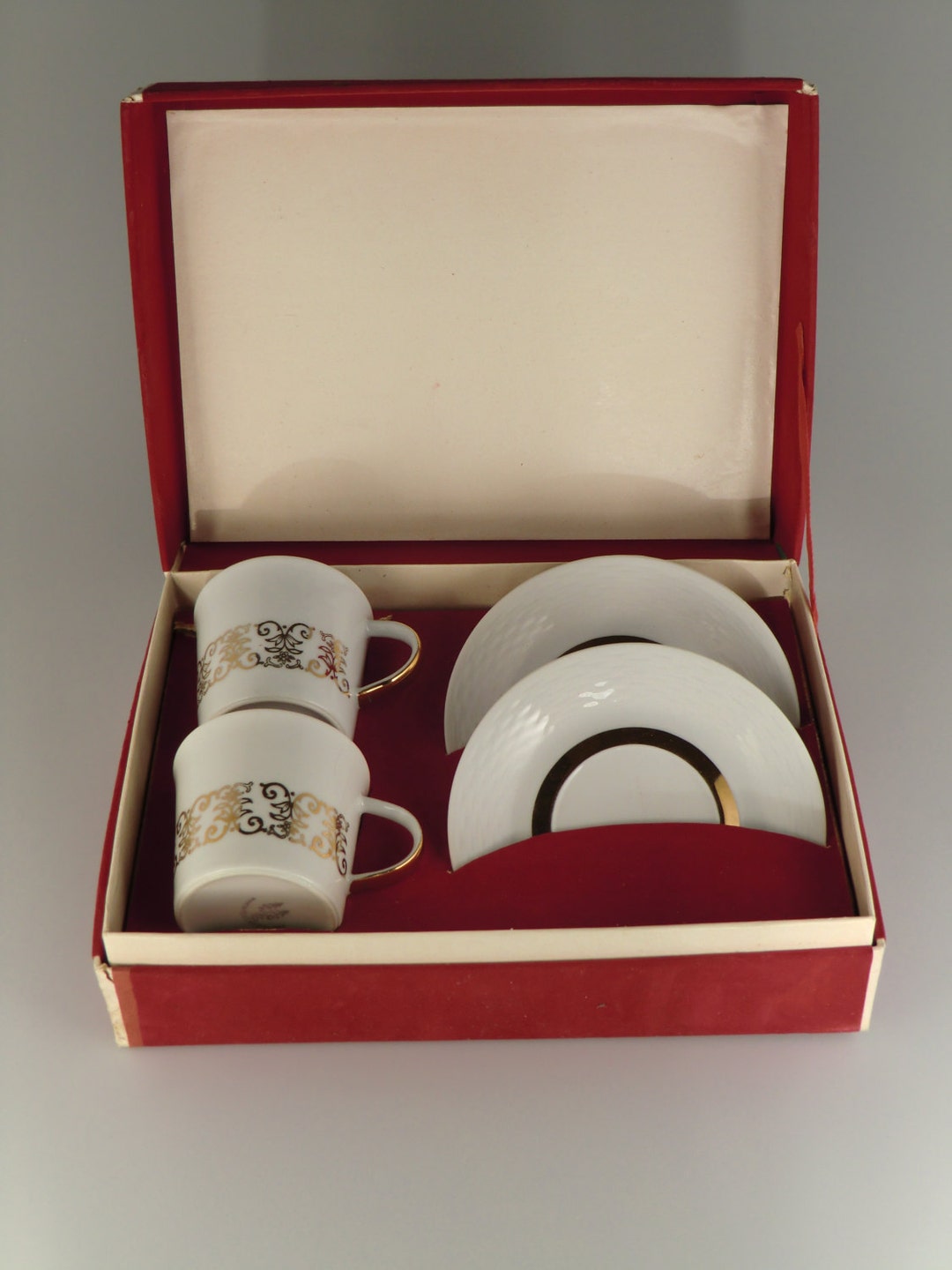 Bohemian Czechoslovakia H&C Chodau Tea Cups Coffee Set With Original ...