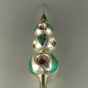 Vintage Bohemian Czech Glass Top Topper Christmas Tree With Reflectors ...