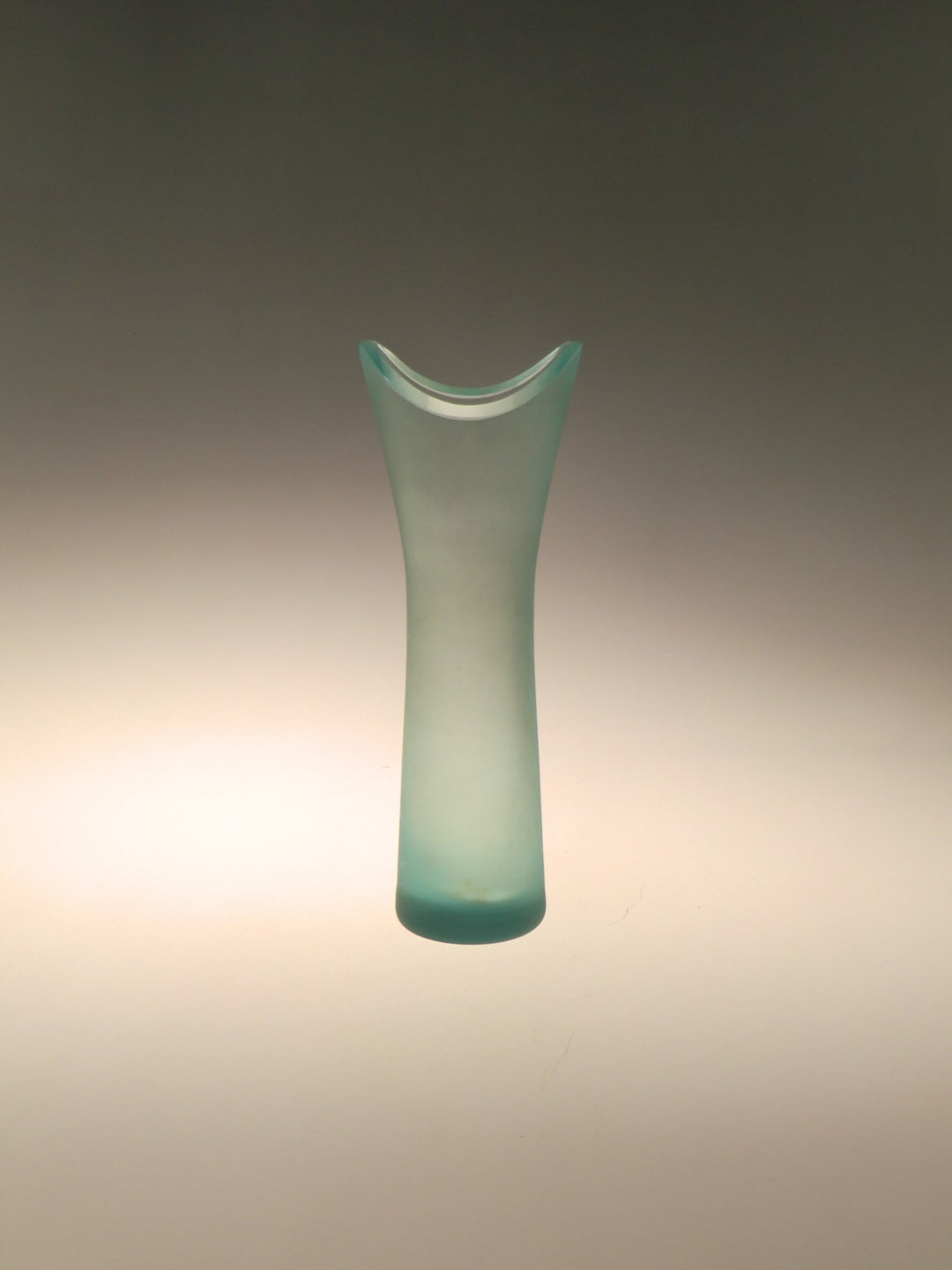 Bohemian Czech Desna Art Glass Turquoise URANIUM Vase by Vaclav Hanus ...