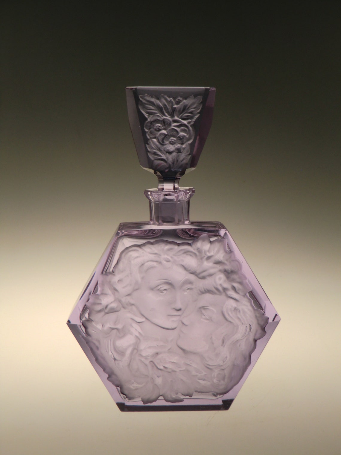 Bohemian Czech Art Deco Alexandrite Glass Perfume Bottle | Etsy