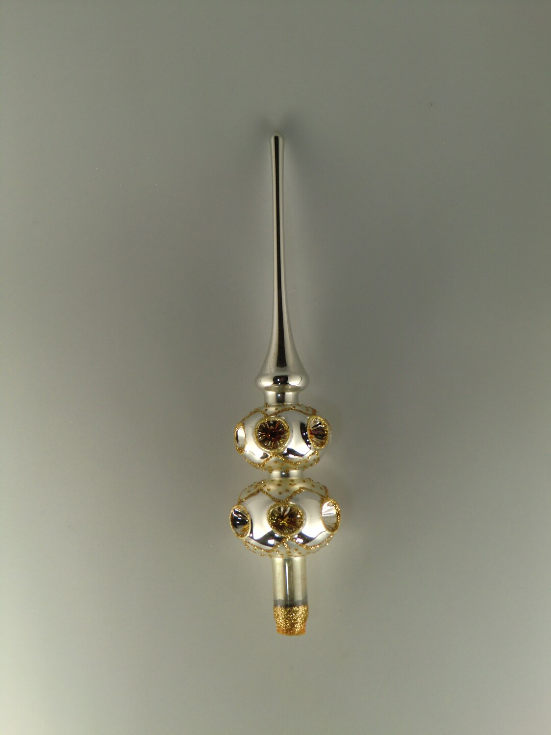 Vintage Bohemian Czech Glass Top Topper Christmas Tree With Reflectors ...