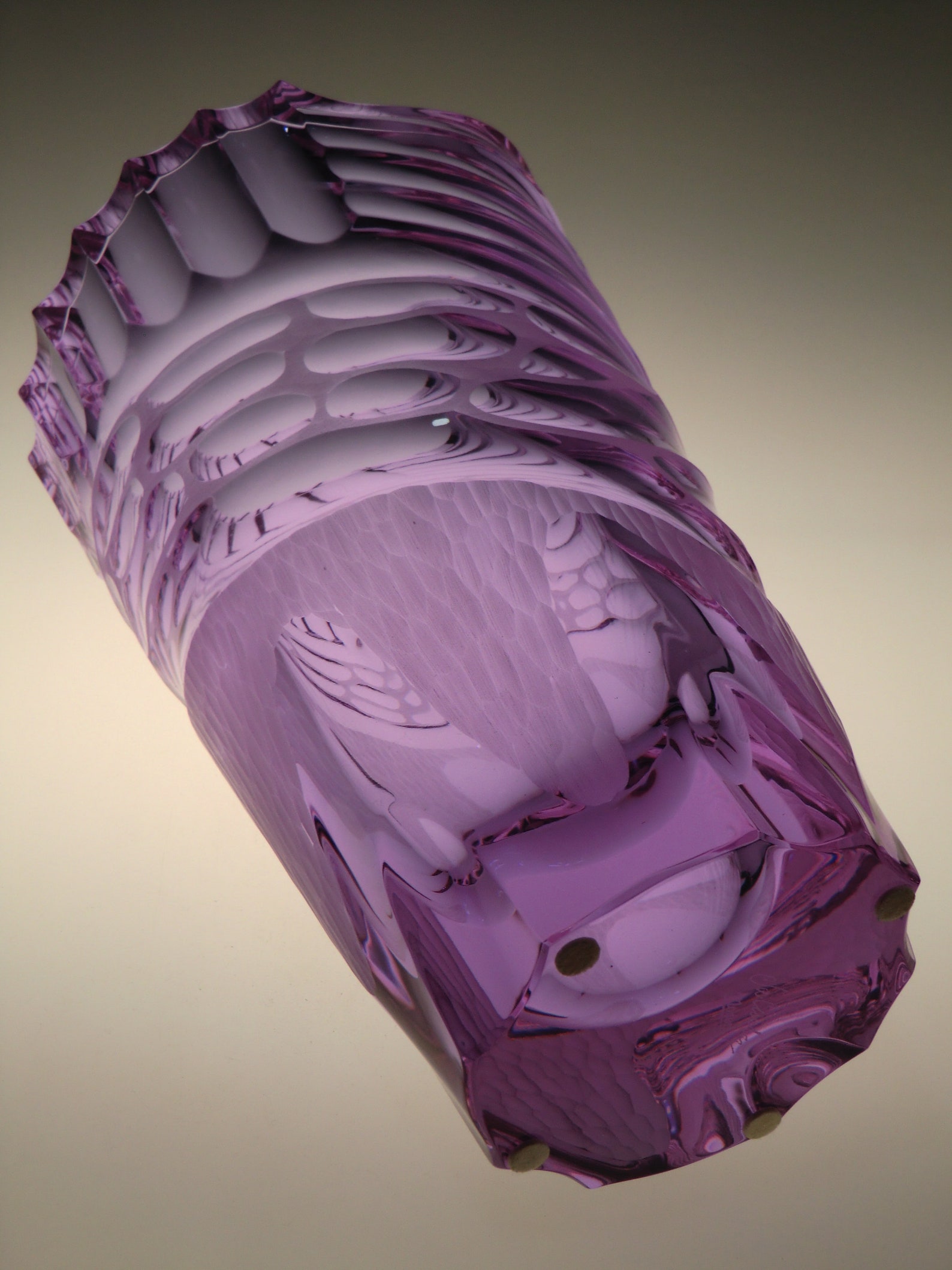 Bohemian Czech Moser Alexandrite Cut Glass Vase Imagination by - Etsy