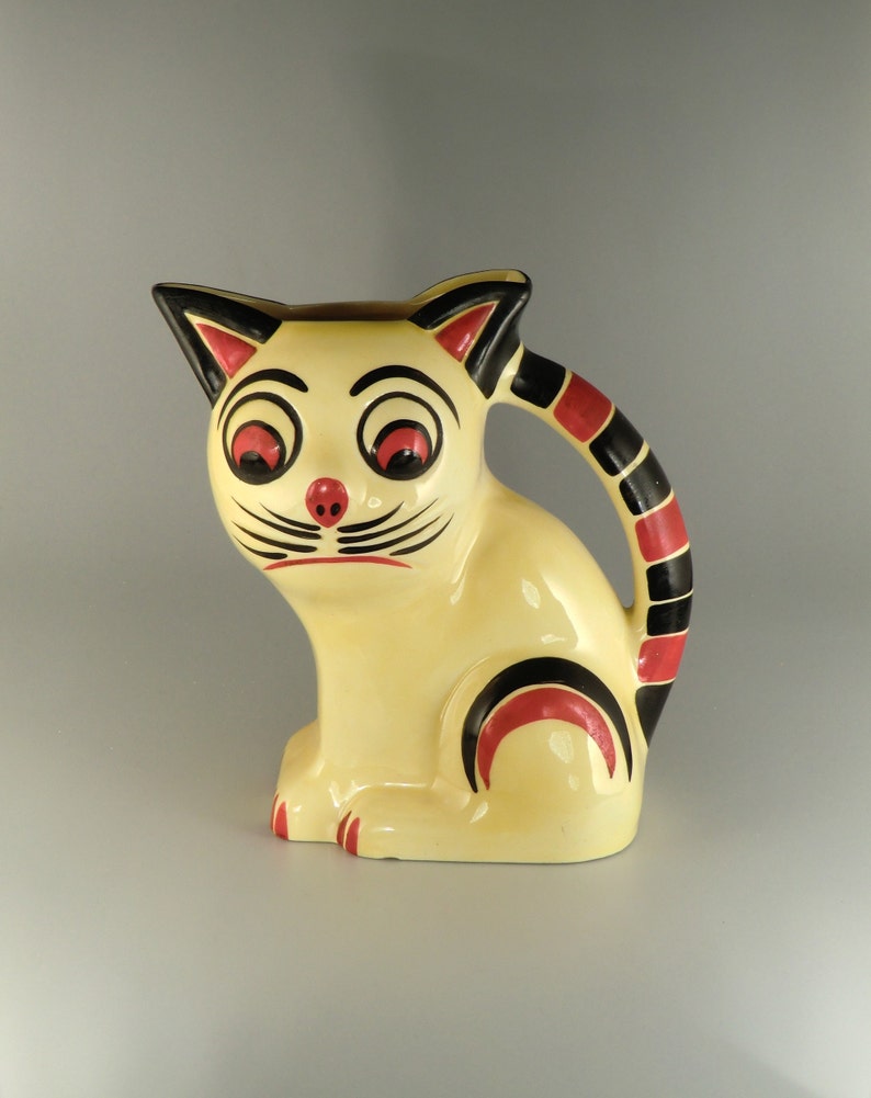 Bohemian Czech Art Deco Ditmar Urbach Art Pottery Cat Pitcher | Etsy