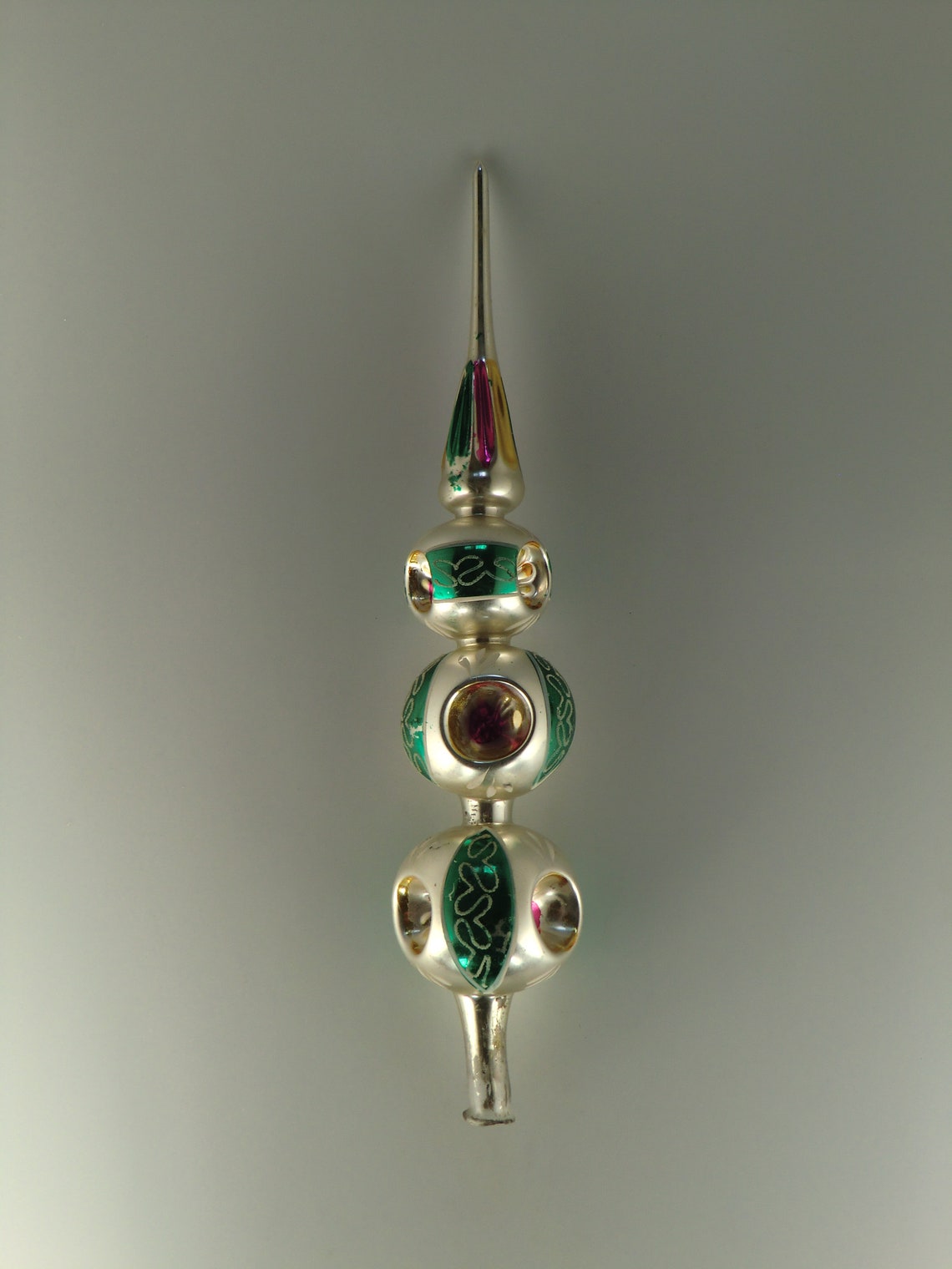 Vintage Bohemian Czech Glass Top Topper Christmas Tree With - Etsy