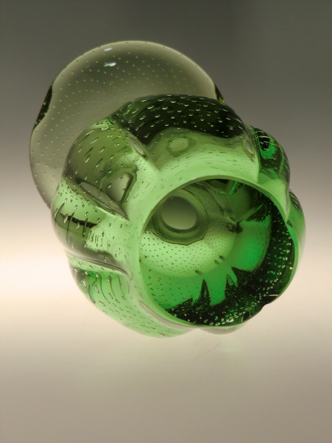 Bohemian Czech Moser Karlovarske Sklo Art Glass Green Vase by | Etsy