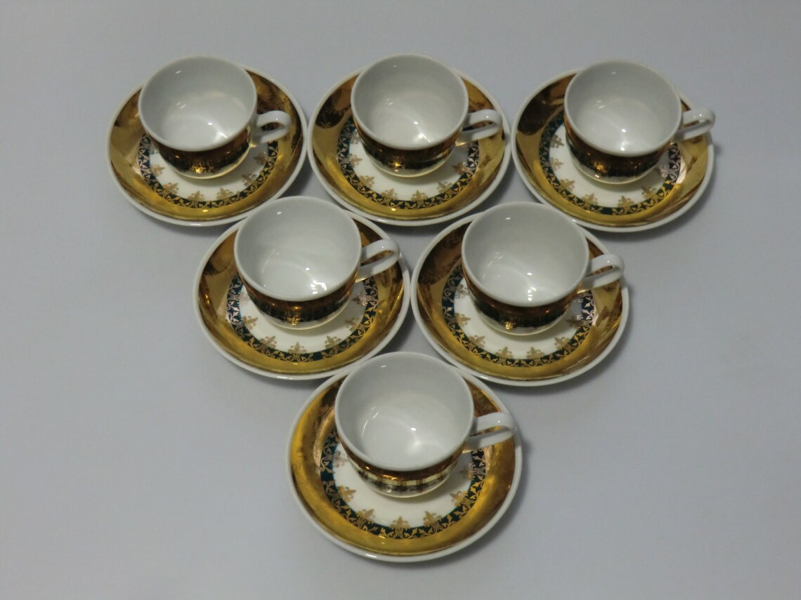 Bohemian Czechoslovakia H&C Chodau Tea Cups Coffee Set - Etsy
