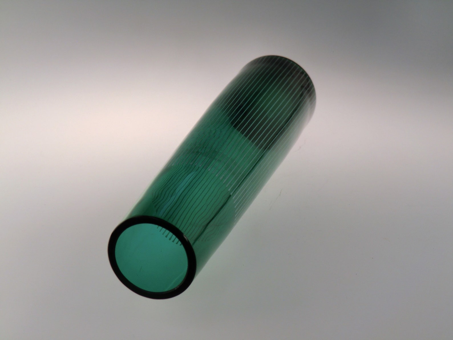 Bohemian Czech Art Glass Deep Green Vase by Jan Gabrhel for Chlum U ...
