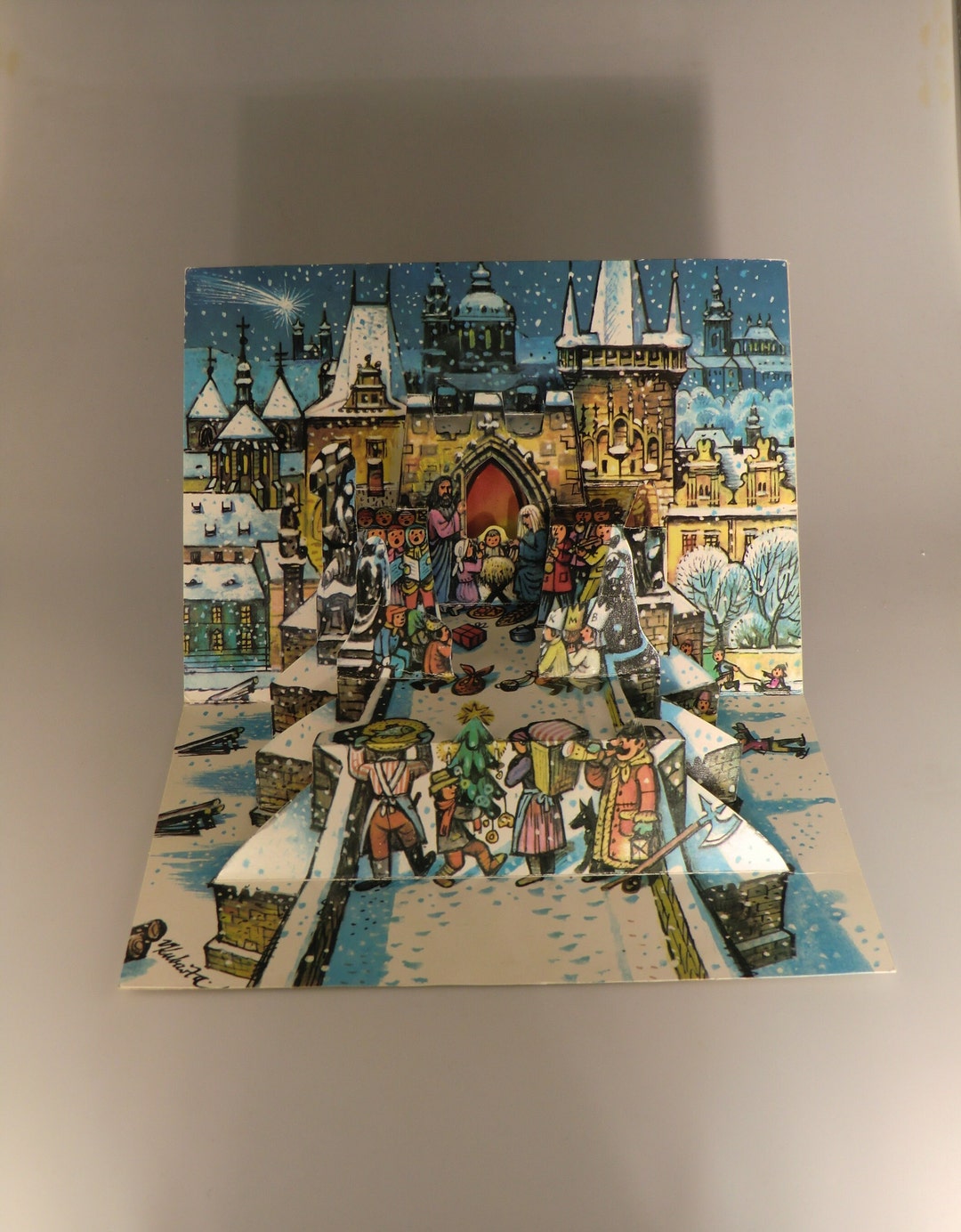 Amazing Bohemian Czech Vojtech Kubasta Merry Christmas-happy New Year ...