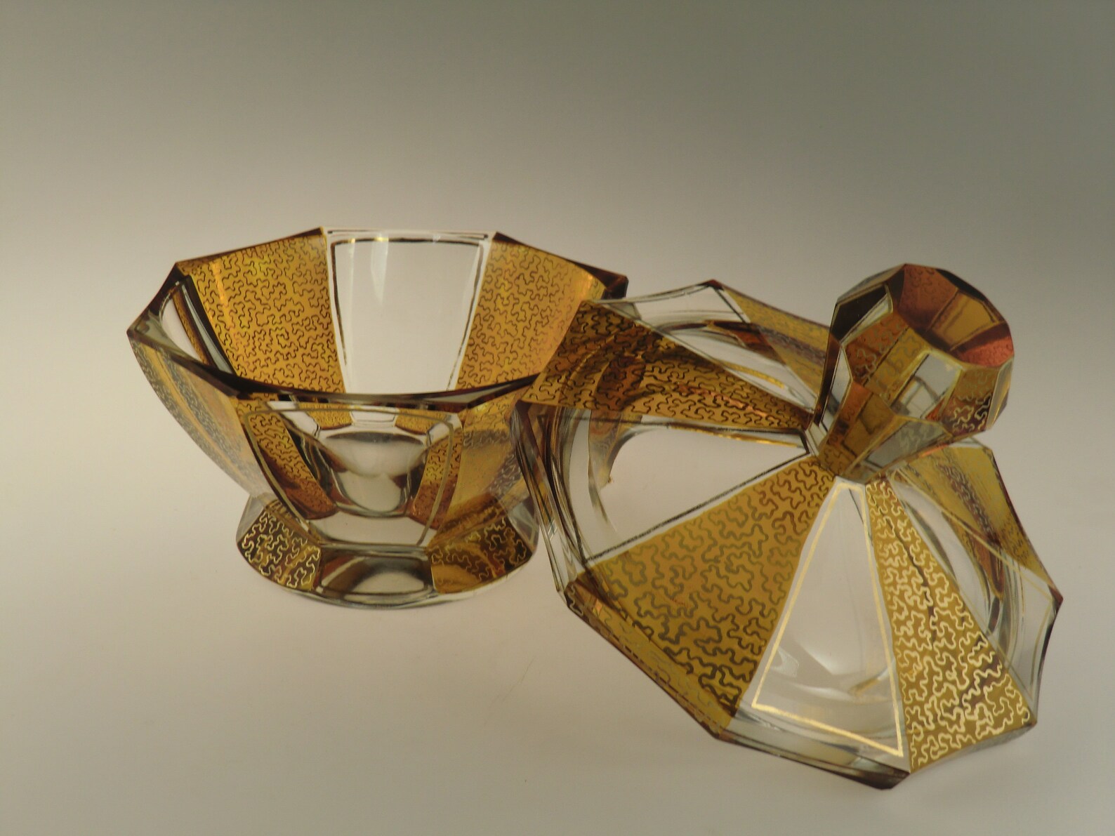 Bohemian Czech Karel Palda Haida Art Deco Great Big Glass - Etsy