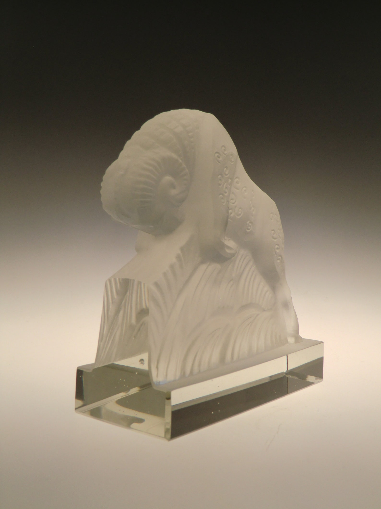 Bohemian Czech Art Deco Ram Glass Figurine Sculpture - Etsy