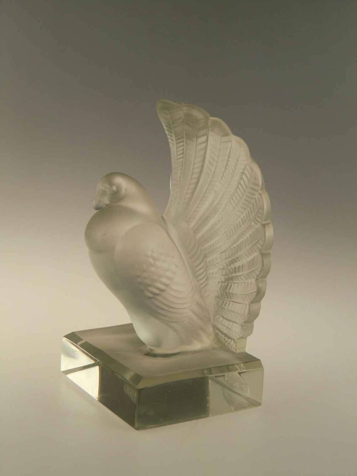 Bohemian Czech Art Deco Pigeon Bird Glass Figurine Sculpture | Etsy