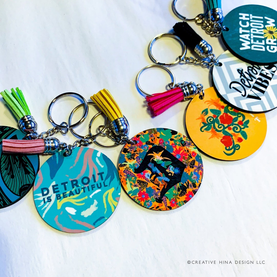 Handcrafted Detroit Keychains From Original Art Design (detroit Gifts ...