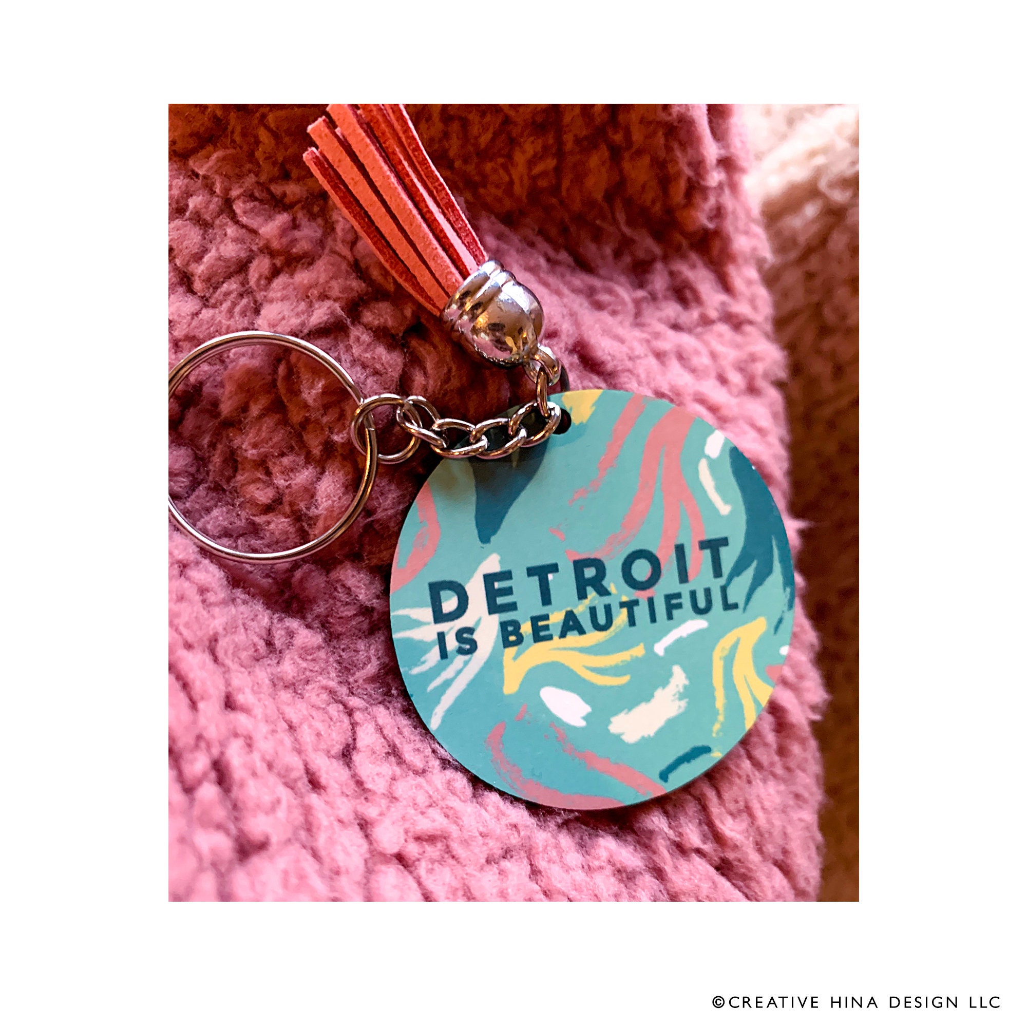 Handcrafted Detroit Keychains From Original Art Design (detroit Gifts ...