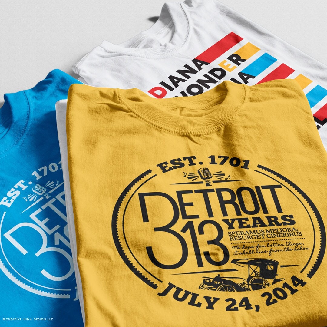 Detroit (313)th Birthday T-shirt - Etsy