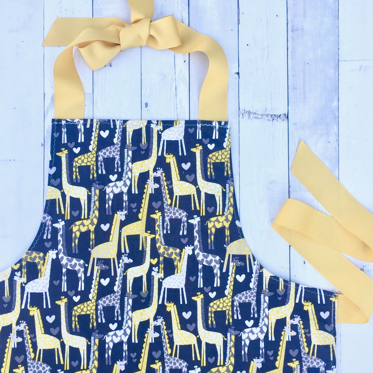 Tween Girl Personalized Giraffe Art Apron Gift Handmade - Etsy