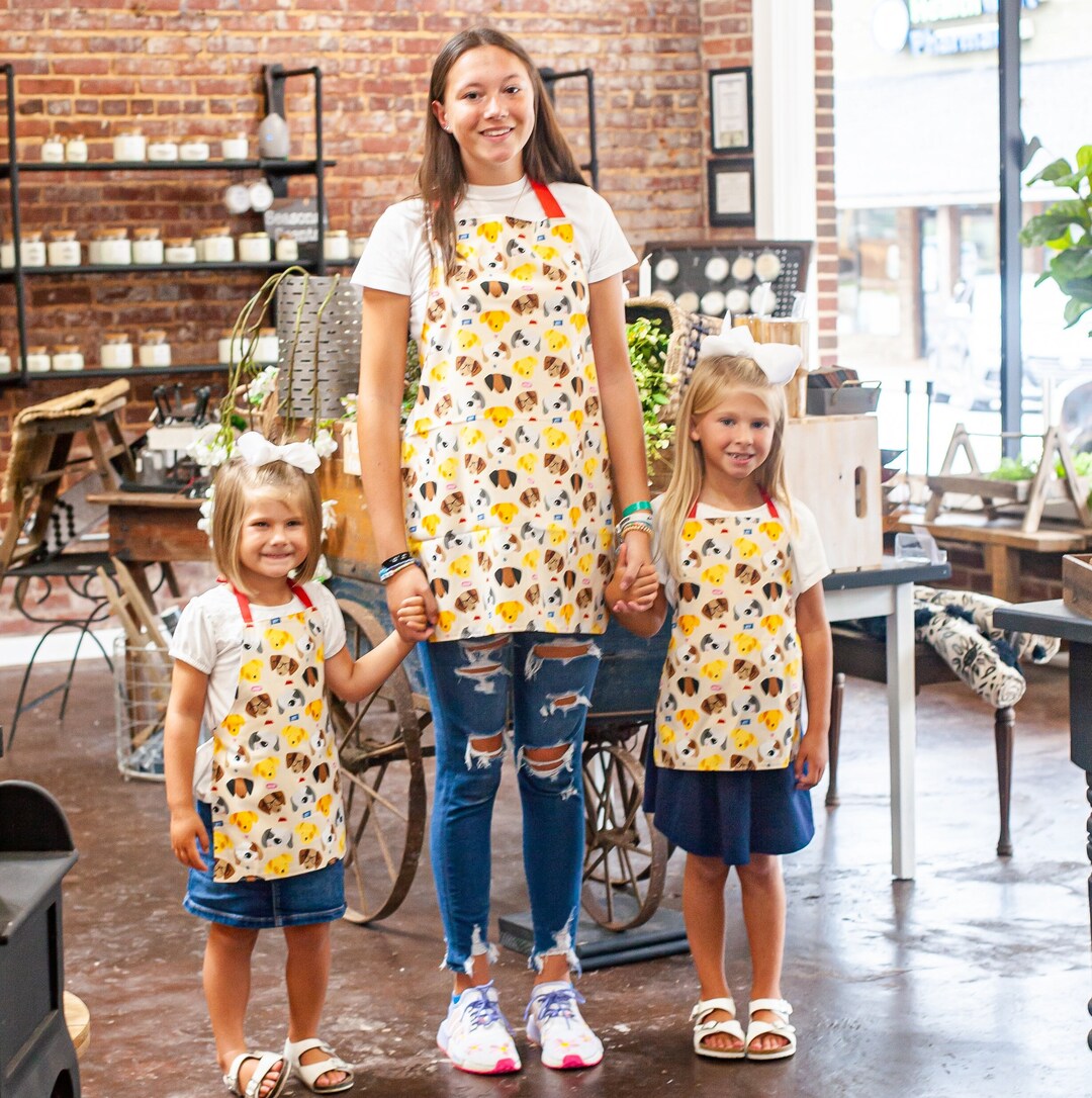 Preschool Puppy Dog Apron - Handmade Toddler Birthday Gift - Kids Art ...