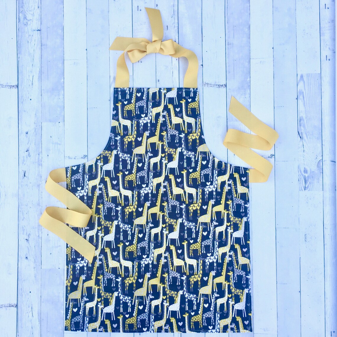 Tween Girl Personalized Giraffe Art Apron Gift Handmade | Etsy