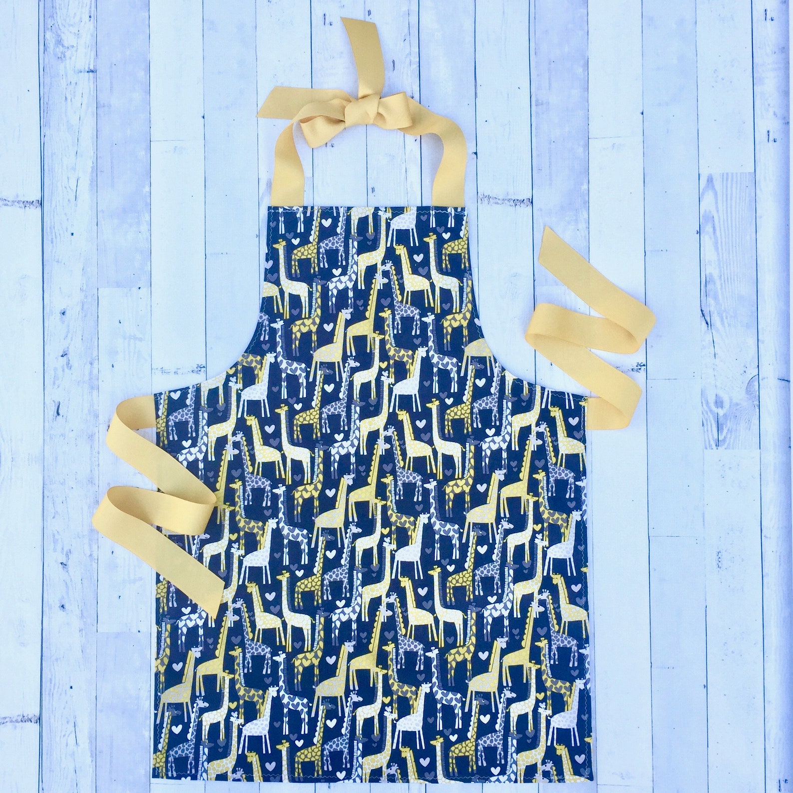 Tween Girl Personalized Giraffe Art Apron Gift Handmade | Etsy