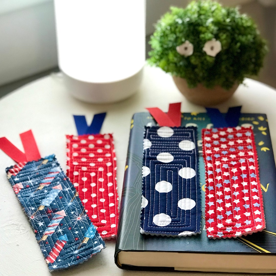 Gift for Army Mom - Quilted Patriotic Bookmarks Set of 4 - Gift for ...
