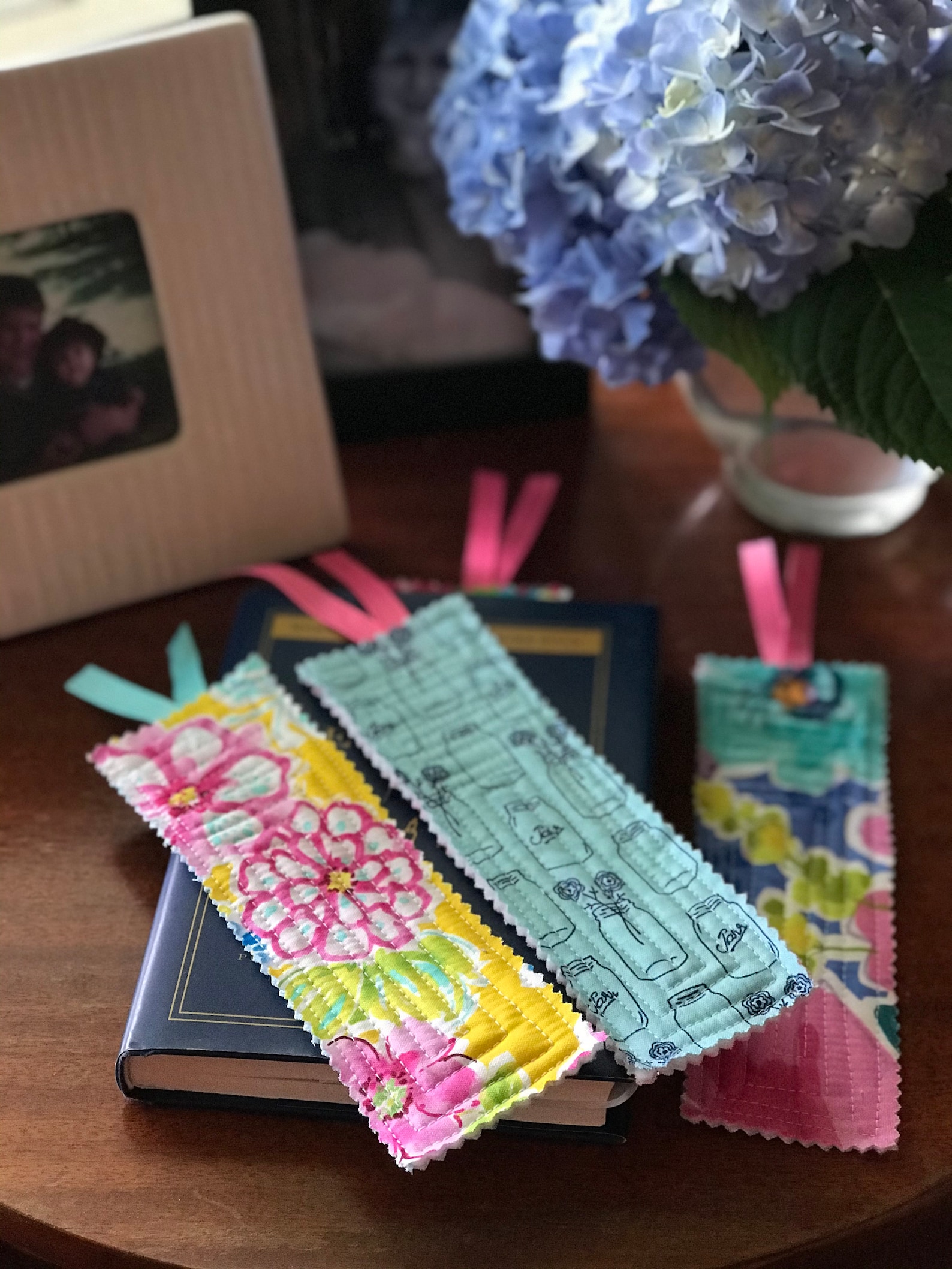 Colorful Quilted Bookmarks Set of 4- Birthday Gift for Book Lover ...