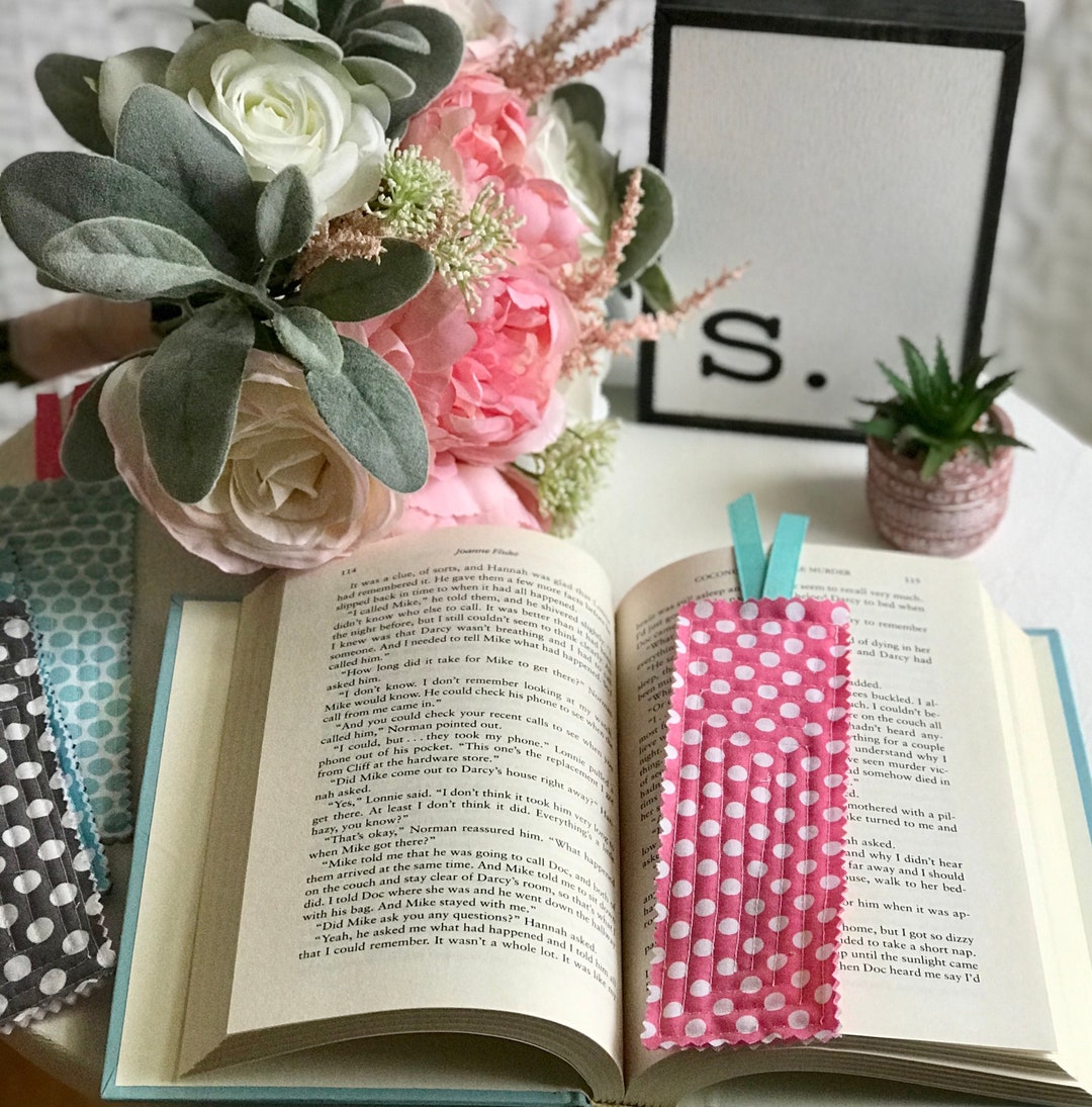 Quilted Polka Dot Bookmarks Set of 4- Easter Basket Gift for Her - Gift ...