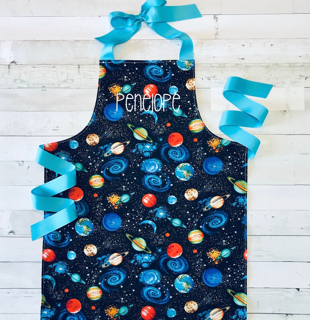 Colorful Galaxy Handmade Art Baking or Craft Apron for Tween Girl ...