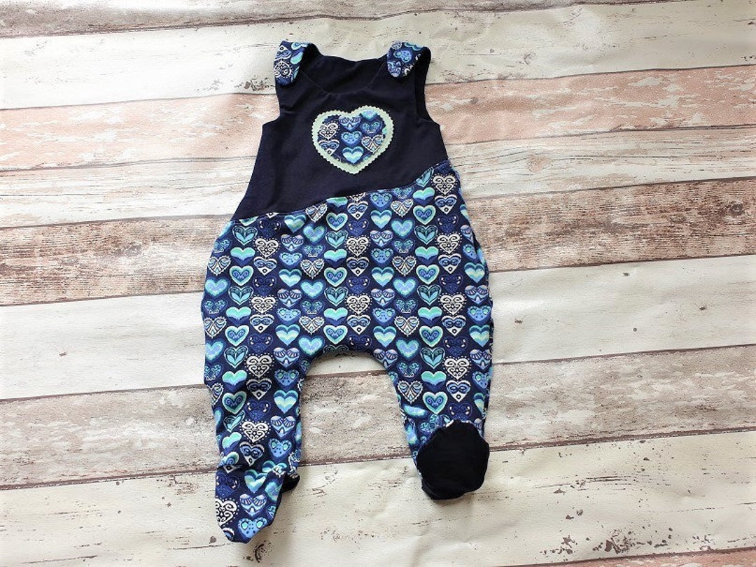Heart Romper for Baby With Wrap Opening Handmade - Etsy
