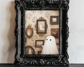 Halloween Decor Ghost Print Ghost Wall Art Spooky Halloween Decor Cute ...
