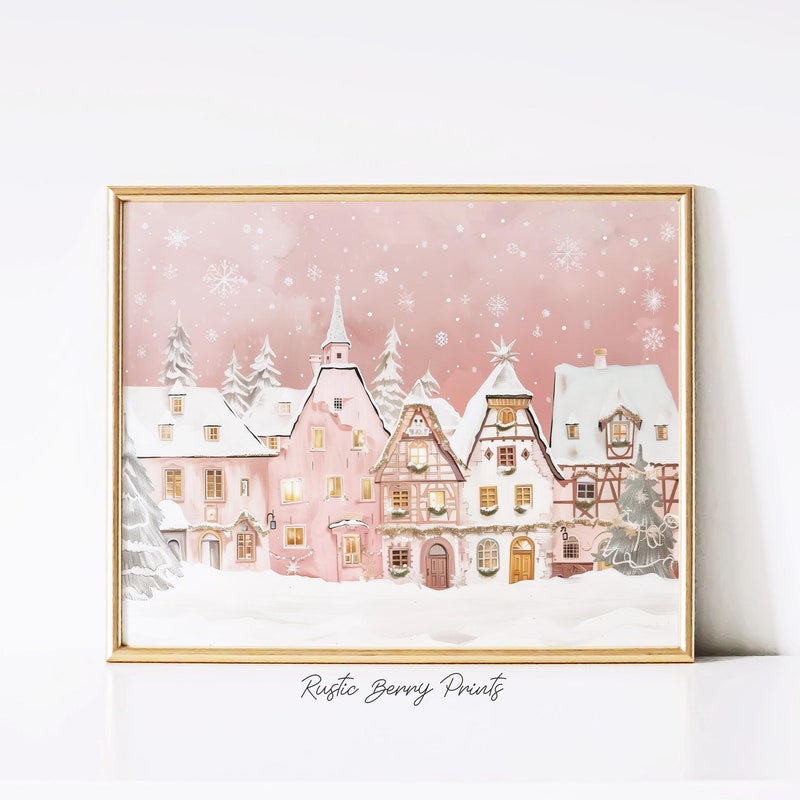 Pink Christmas Printables - Etsy