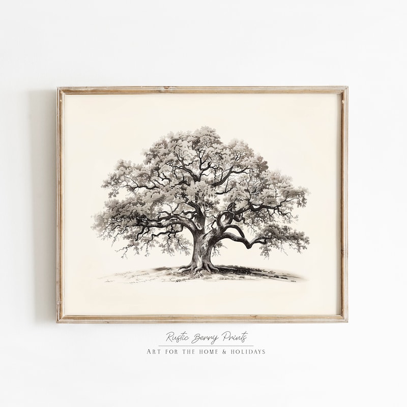 Oak Tree Painting - Etsy