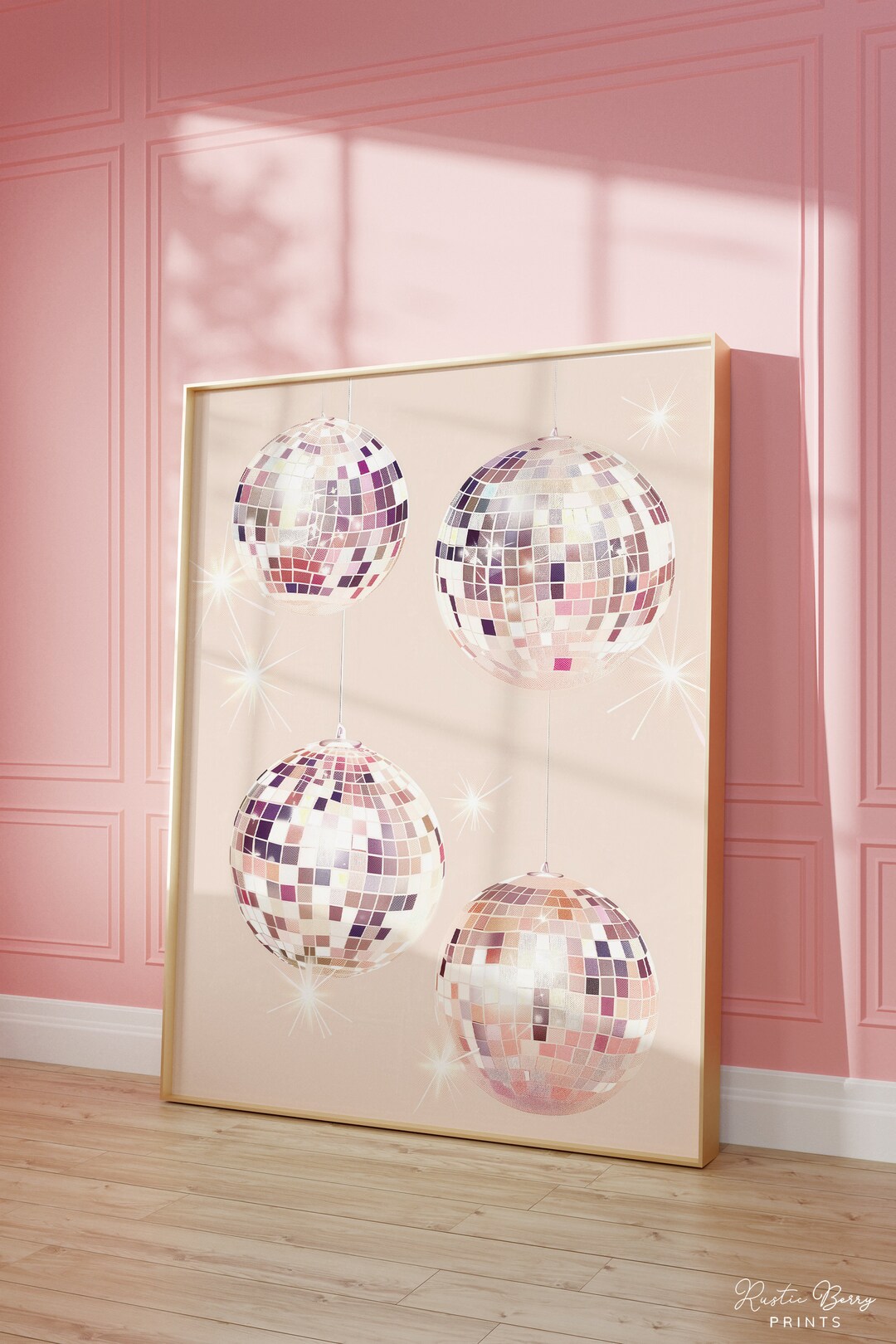 Disco Balls Art Print Wall Art Poster Retro Disco Balls Preppy Trendy ...