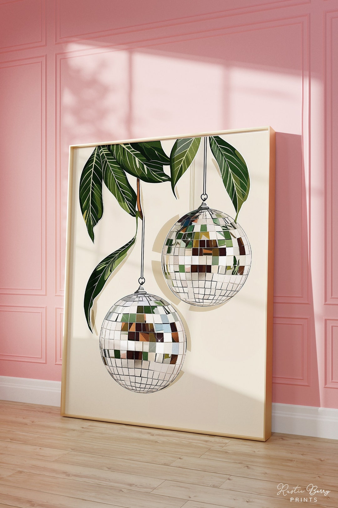 Glam Disco Ball Art Print: Trendy Dorm Decor (digital Download) - Etsy