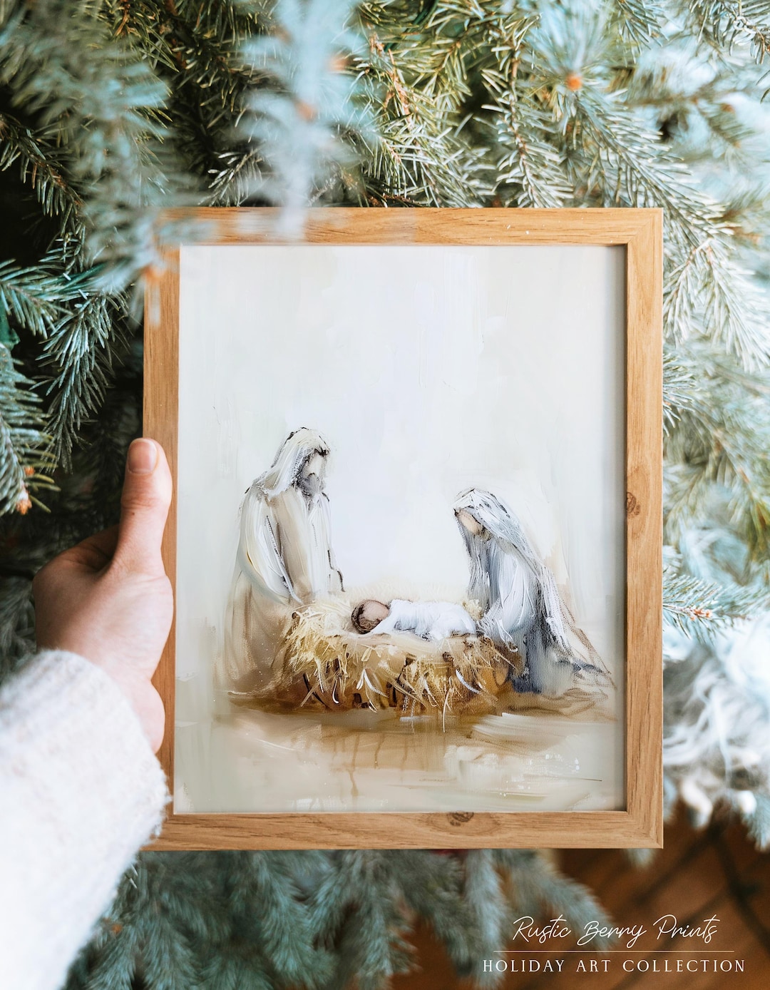 Nativity Scene Christmas Art Print | Wall Art | Holiday Poster ...