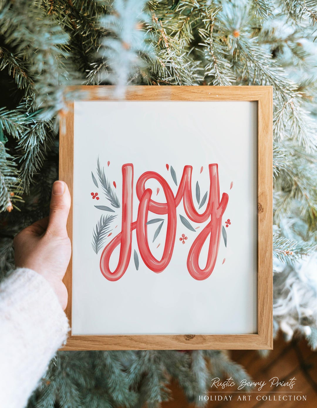 Christmas Decor joy Wall Art Art Print Holiday Poster Trendy Christmas ...