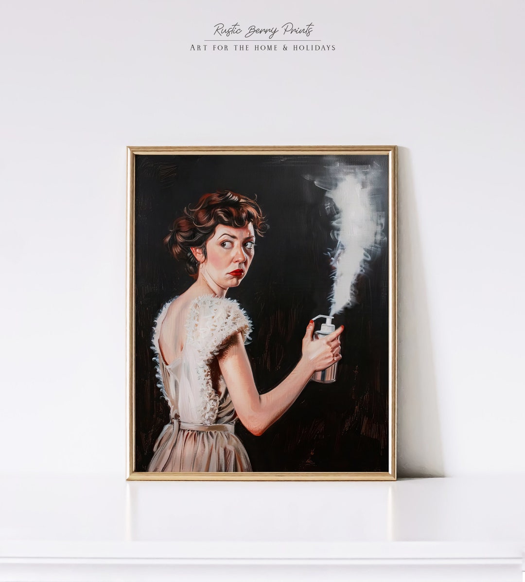 Stinky Bathroom Art Print | Wall Art | Vintage Lady | Funny Bathroom ...