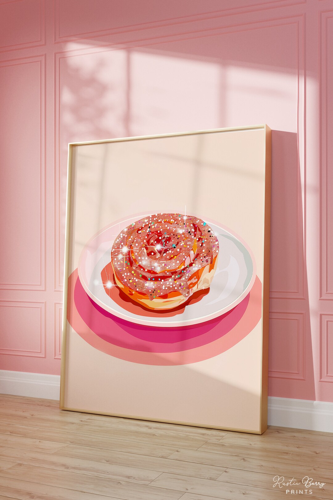 Cinnamon Roll Foodie Art Print | Wall Art Poster | Retro | Preppy ...