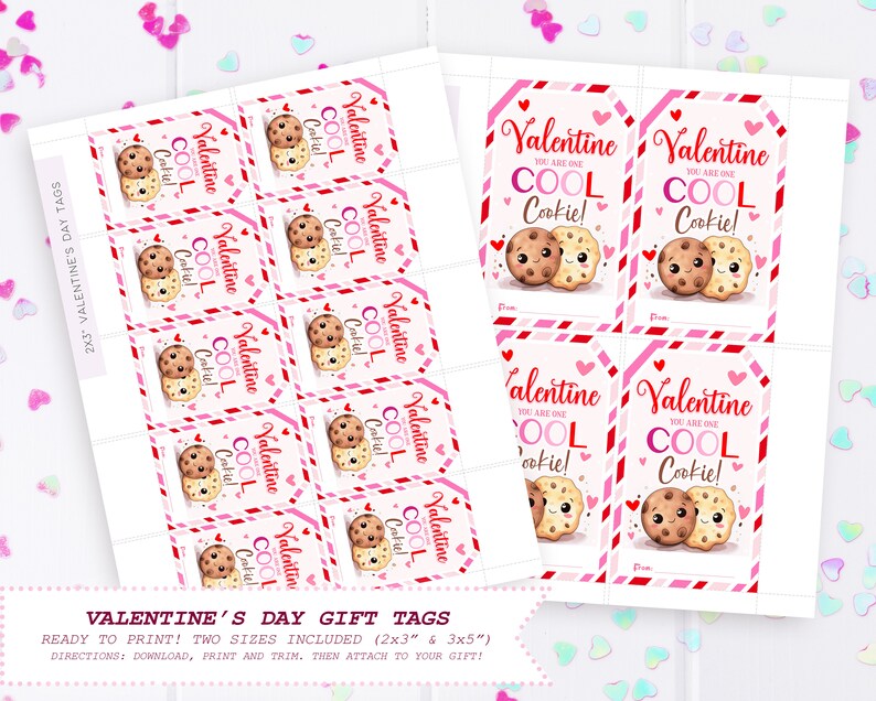 Valentine, You Are One COOL Cookie Printable Gift Tags for Valentine's ...