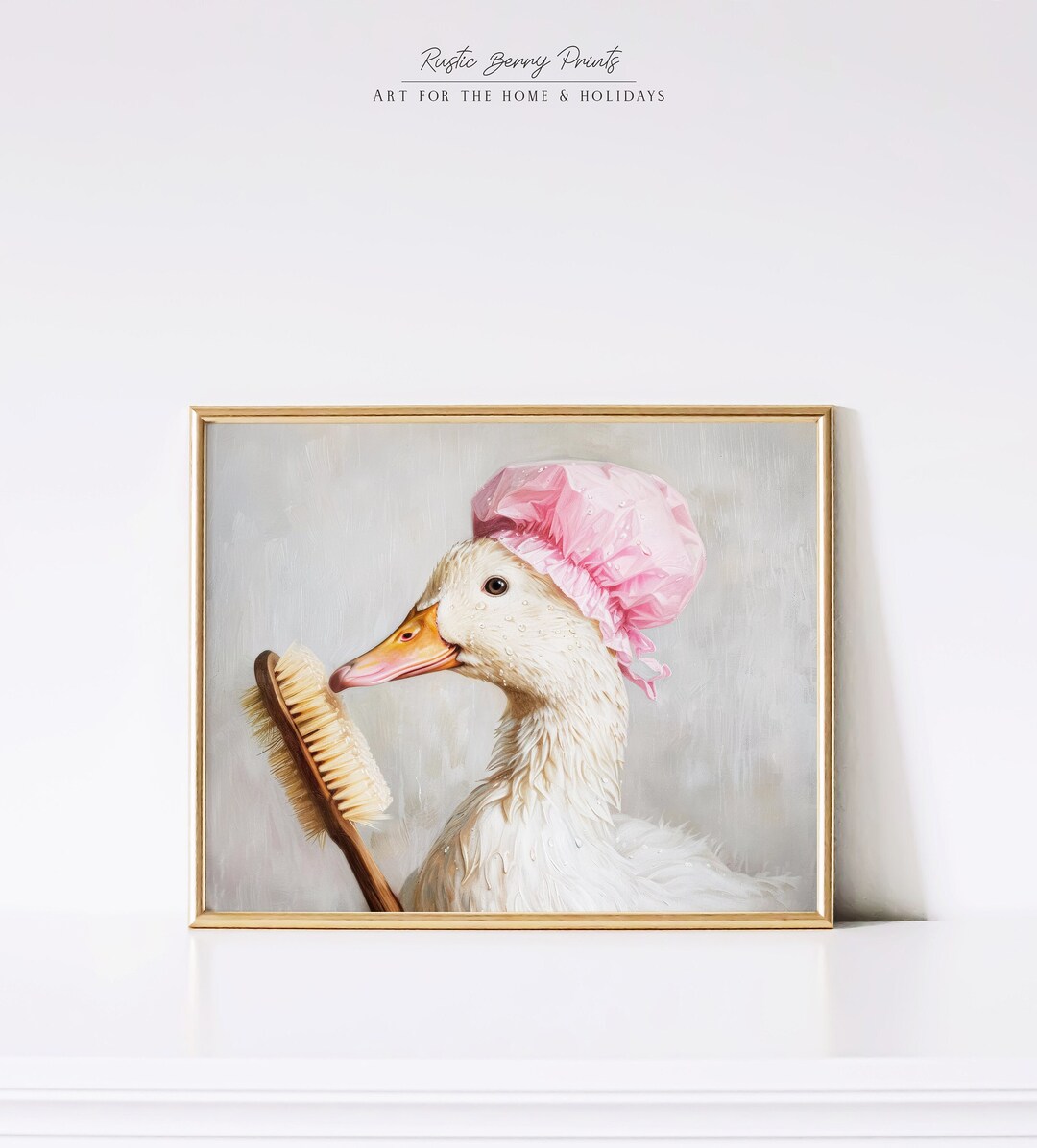 Silly Goose Wall Art | Bathtub Goose | Funny Bathroom Wall Art ...