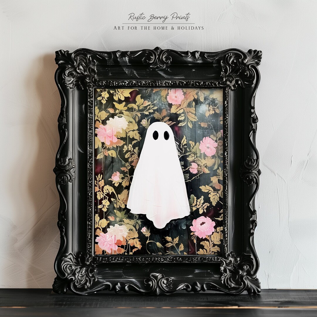 Ghost Print | Wall Art | Halloween Decor | Vintage Print | Spooky ...