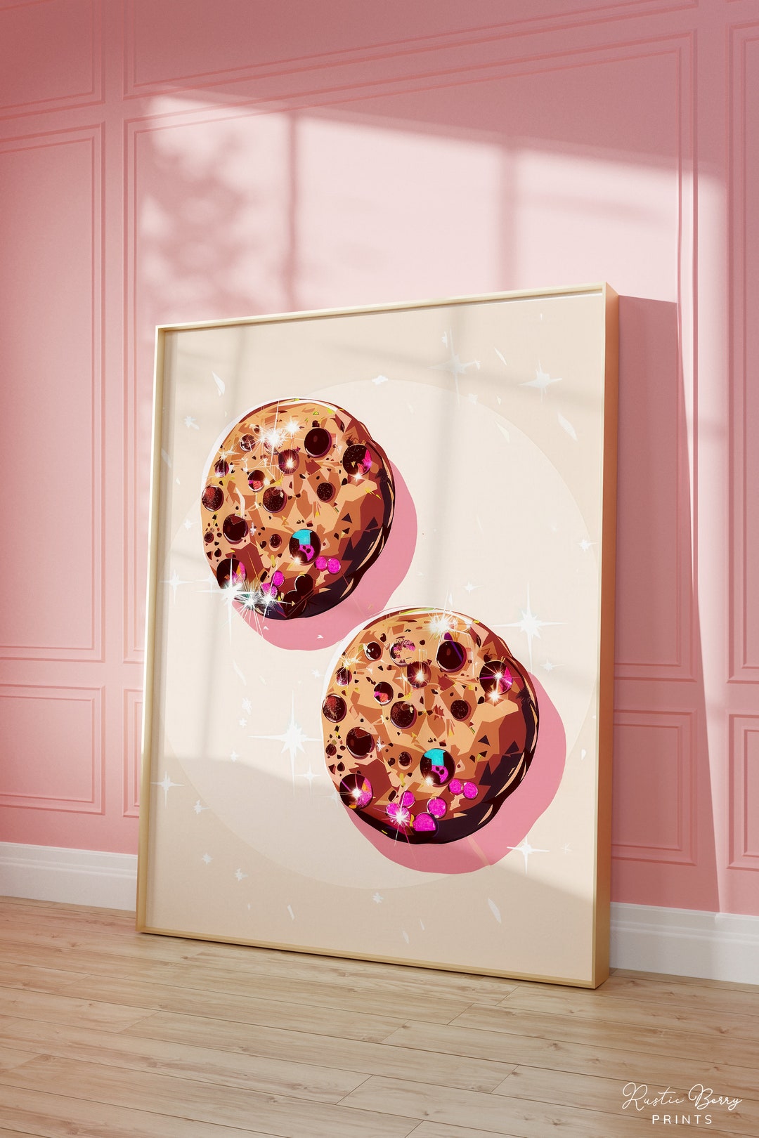Chocolate Chip Cookies Art Print | Wall Art Poster | Preppy | Trendy ...