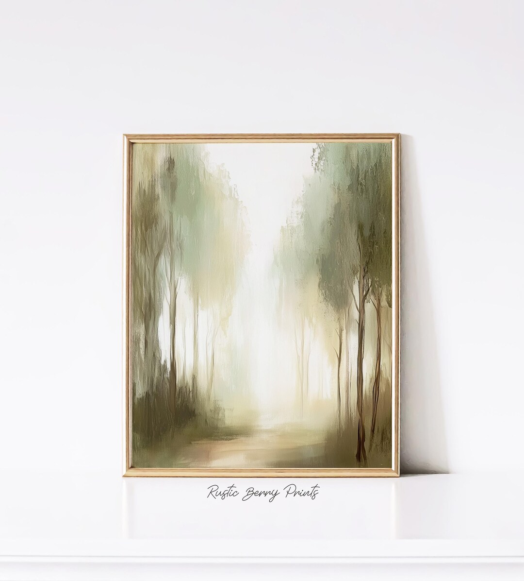 Trees Forest Path Art Print | Wall Art | Forest Landscape Art | Wall ...