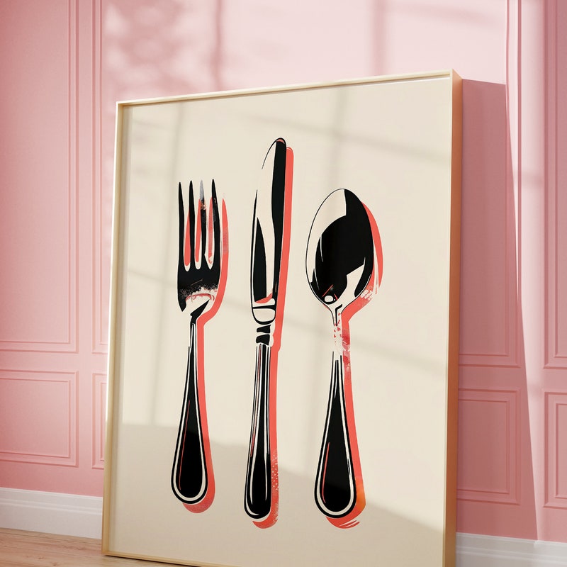 Kitchen Utensil Art - Etsy