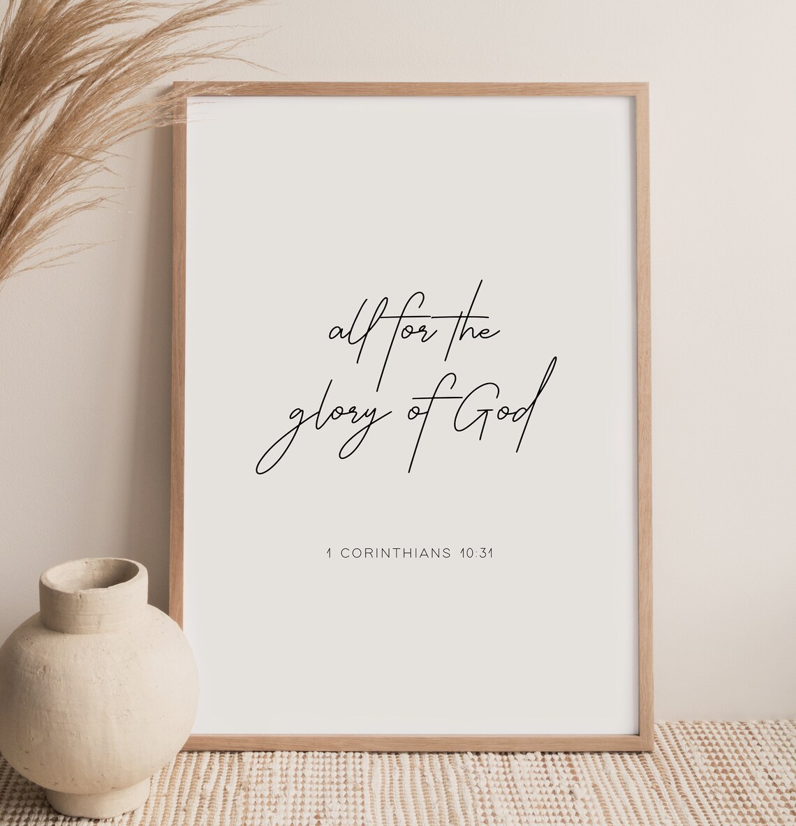 1 Corinthians 10:31 Bible Quote Wall Art Modern Minimalist - Etsy