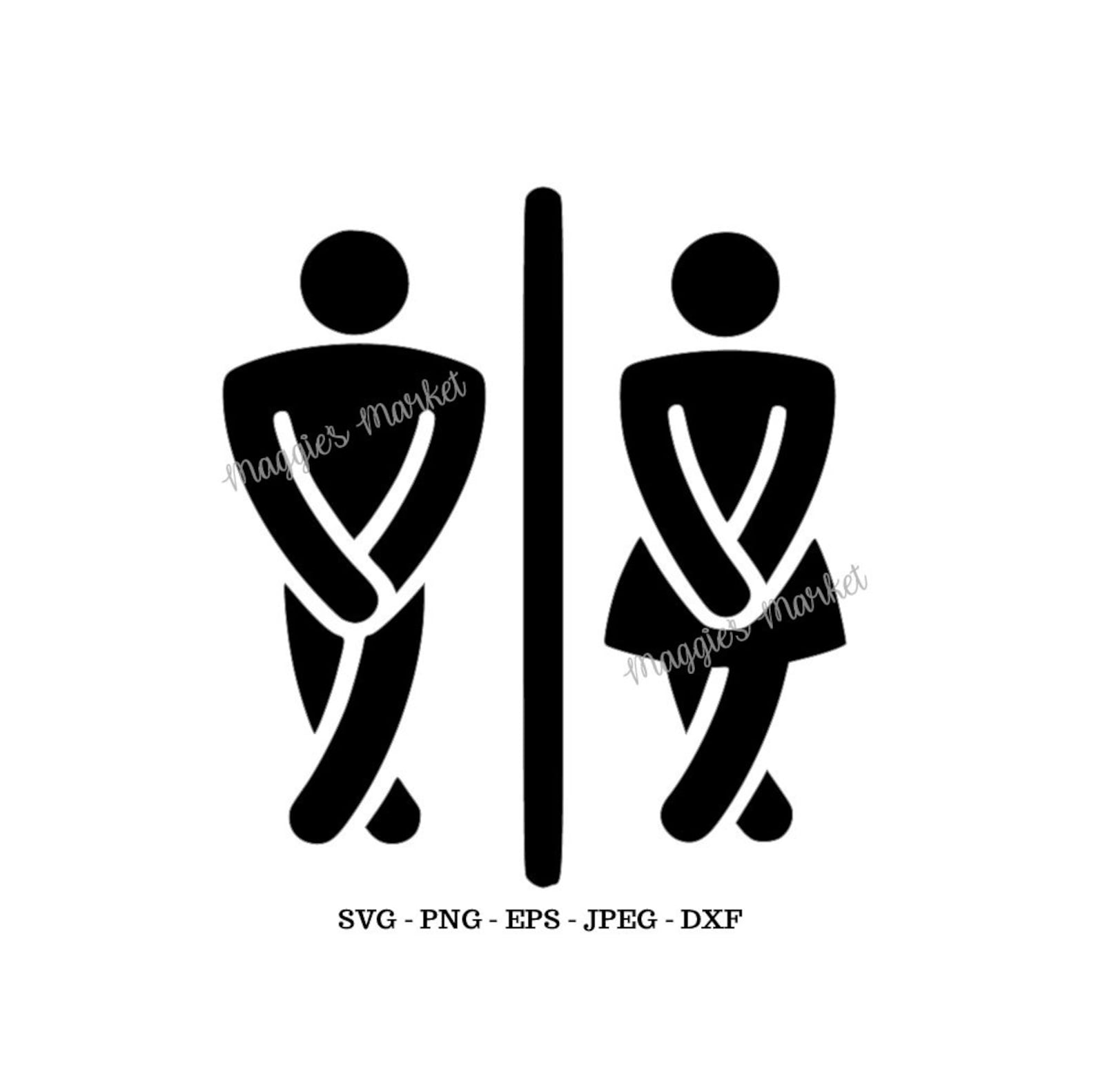 Crossed Legs Bathroom Svg, Png, Eps, Jpg, Dxf Vinyl Cut File Digital ...