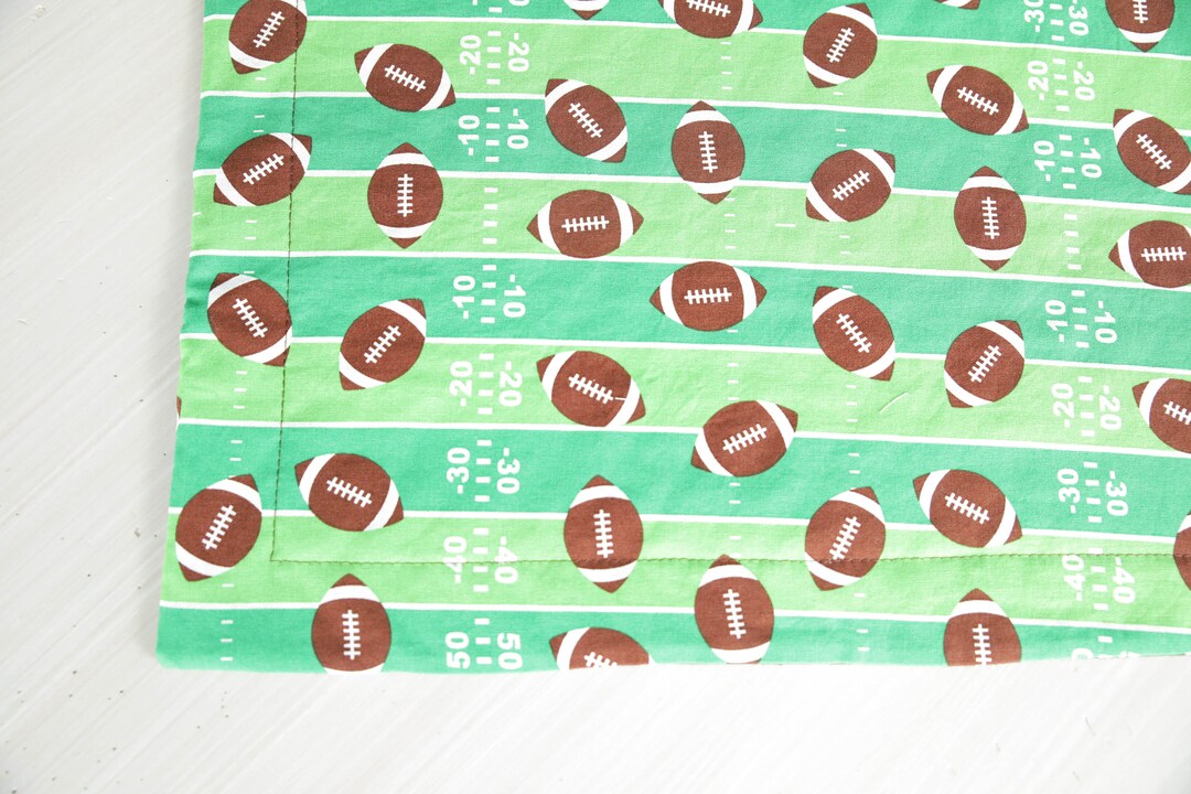 Football Field Quilted Placemat | Football Fabric, Sports Team Placemat ...