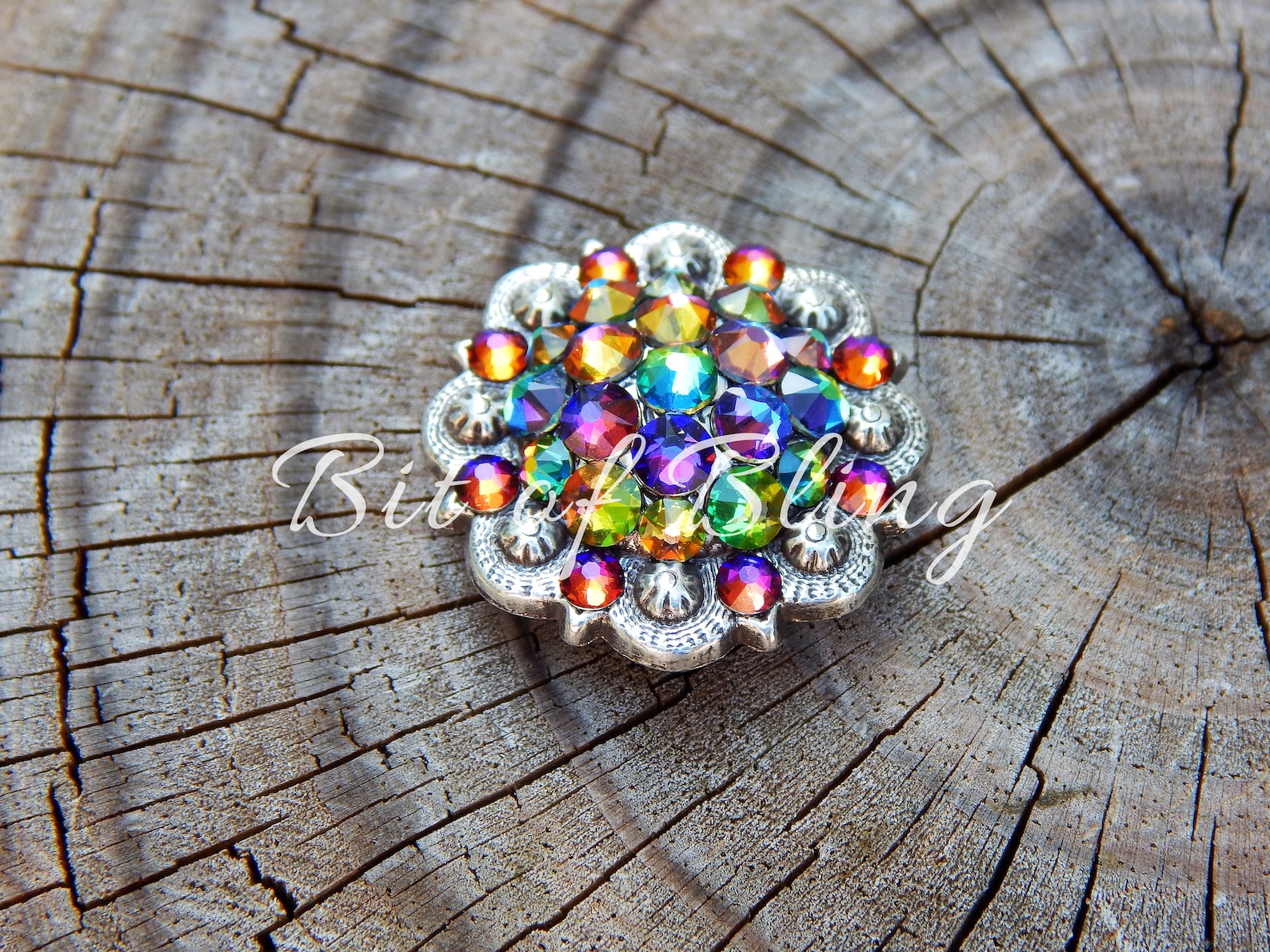 Vitrail Medium & Volcano Bling Concho Horse Tack Custom | Etsy